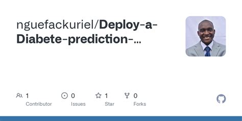 Github Nguefackurieldeploy A Diabete Prediction Model Using Streamlit