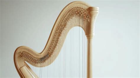 Classical Harp In Minimalist Setting Premium Ai Generated Image