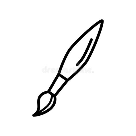 Paintbrush Icon Vector On Trendy Design Stock Illustration