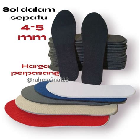 Jual Sol Dalam Sepatu Pria Wanita Insole 4 5 Mm Alas Sepatu Unisex