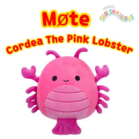 Squishmallows 19cm Cordea Pink Lobster Kjøp Myke Og Myke Squishmallows