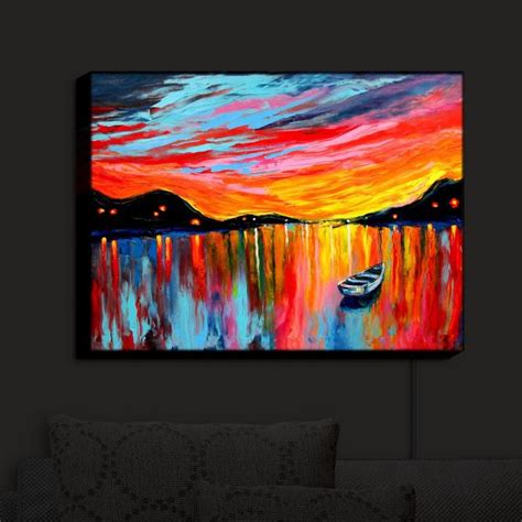 Illuminated Wall Art Aja Anns Red Sky At Night Dianoche Designs