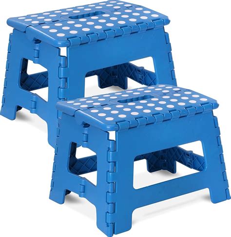 Utopia Home Folding Step Stool With Handle 2 Pack 9 Inch Anti Slip Collapsible