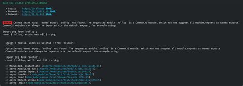 Cannot Start Nuxt Named Export Rollup Not Found Issue Nuxt Nuxt Github