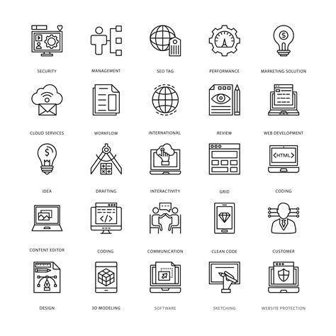 Premium Vector Web Design And Development Icons