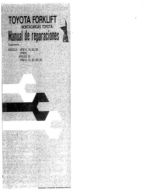 Manual Reparacion Toyota 4fb Fba 10 30 Pdf