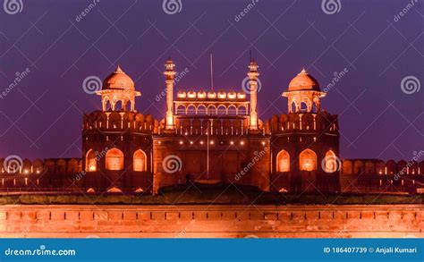 Red Fort Delhi At Night