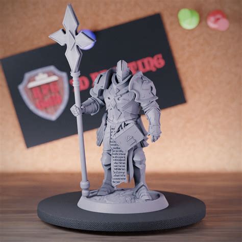 Templar Holy Warrior Miniature Paladin Cleric Dungeons And Dragons Mini