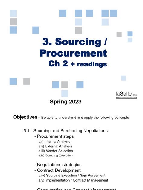 Supply Chain Management Chapter 2 Sourcing Pdf Procurement