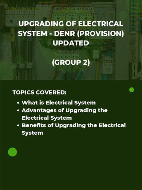 Upgrading Of Electrical System Pdf Electricity Electrical Conductor