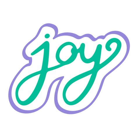 Joy Word Hand Written Cute Lettering Text Calligraphy Icon Download On Iconfinder