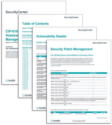 Cip 010 R3 Vulnerability Assessment And Patch Management Report Sc Report Template Tenable®