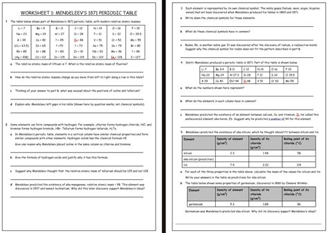 The Periodic Table Gcse Science Revision Bundle Teaching Resources
