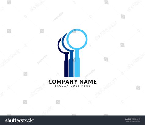 Magnifying Glass Logo Template Design Stock Vector Royalty Free