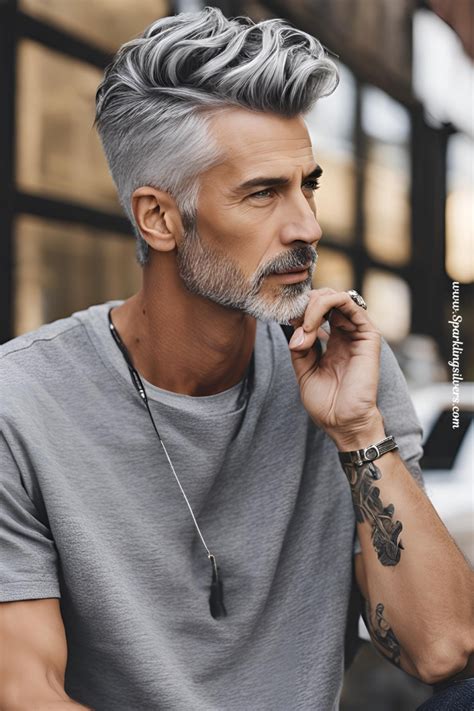 Modern Gray Hairstyles For Men Sparklingsilvers