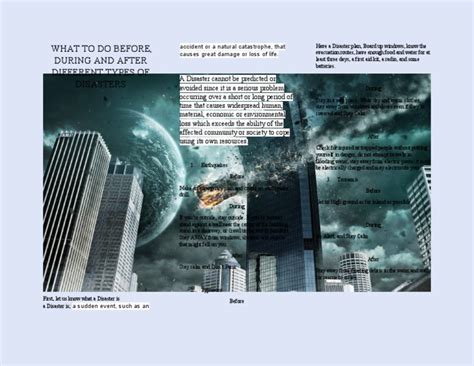 Disaster Brochure Pdf Emergency Management Natural Hazards