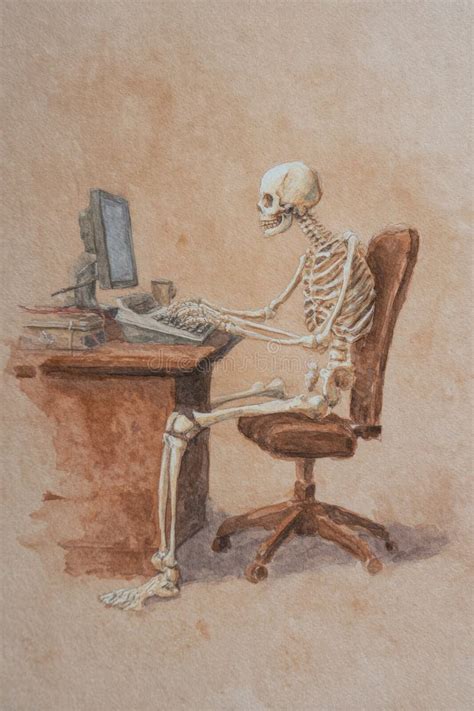 Skeleton Office Worker Stock Illustrations 154 Skeleton Office Worker