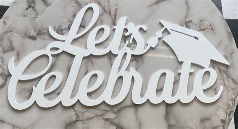 Lets Celebrate Congrats Grad Graduation Party Backdrop Sign