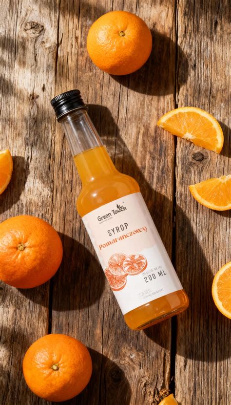 Syrop Pomarańczowy 200 Ml Naturalny Do Herbaty Bez Barwników I Konserwantów Syropy Green Touch