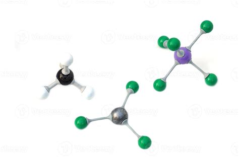 Simulate Shape Of Covalent Molecules On White Background Soft And