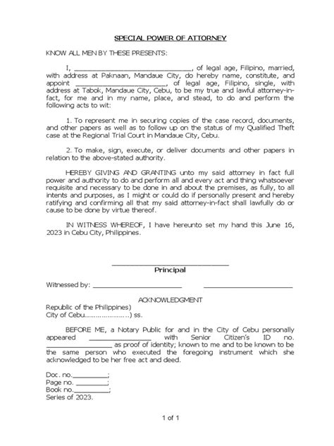 Spa For Qualified Theft Case Pdf