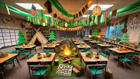Camping Class Party Camp Room Ideas Classroom Camping Decor Camping
