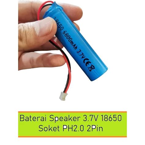 Jual Battery Batre Baterai Li Ion Lithium Ion 18650 3 7v 6800mah Soket 2 Pin Bervariasi Awet