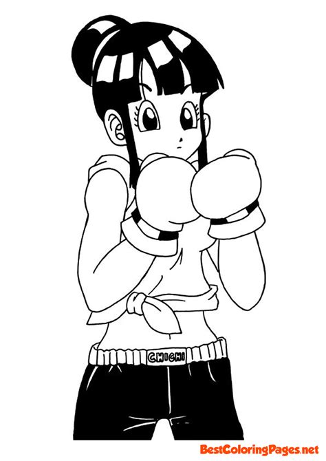 Dragon Ball Chichi Free Printable Coloring Pages