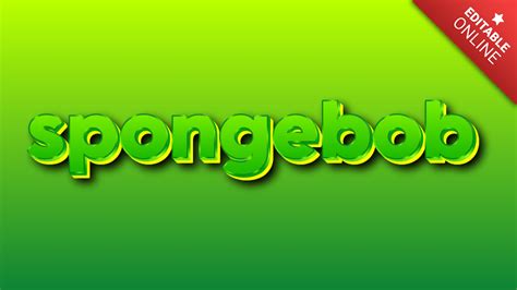 Spongebob Fresh Green Text Effect Generator