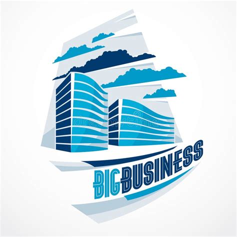 Edificio Del Negocio Ejemplo Moderno Del Vector De La Arquitectura Real Ilustración Del Vector