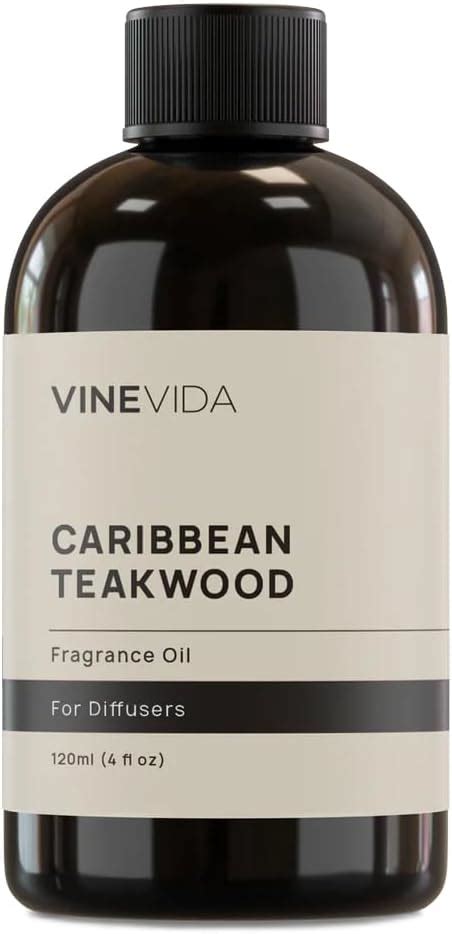 Vinevida [4 Fl Oz] Caribbean Teakwood Fragrance Oil For Cold Air Diffusers