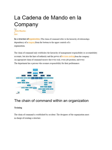 Understanding Company Chain Of Command Pdf Business Leadership