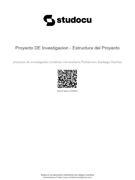 Proyecto De Investigacion Estructura Del Proyecto Pdf Science