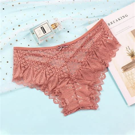 Ropa Interior De Mujer De Encaje Sexy De Cintura Media De Alta Gama Con