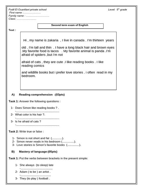 Fodil El Ouartilani Privet School Level Pdf Language Families Linguistic Typology