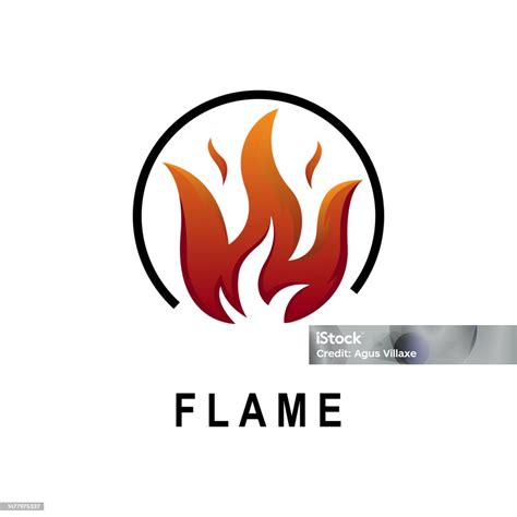 Template Desain Vektor Ikon Api Api Ilustrasi Stok Unduh Gambar