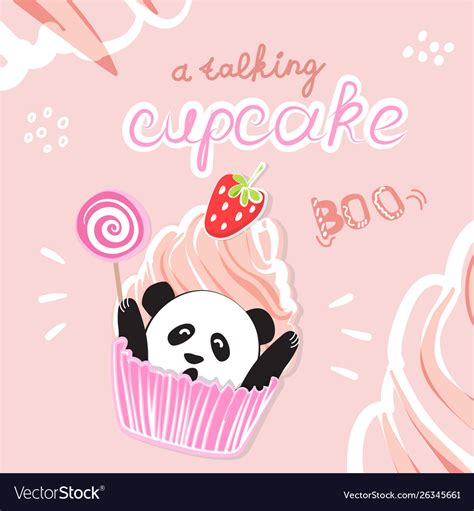 Cute Panda Print Sticker Or T Shirt Royalty Free Vector