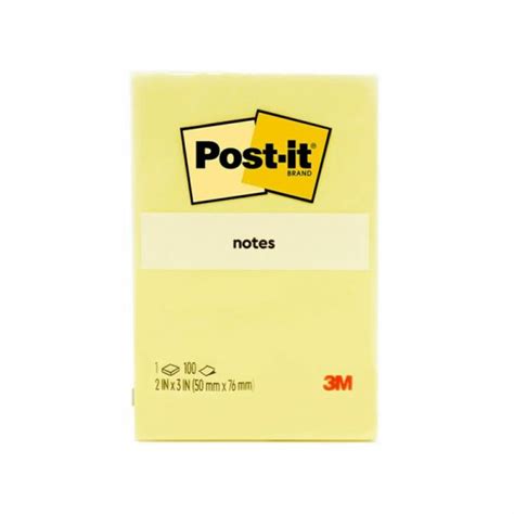 3m 656 2 X 3 Post It Notes Yellow 100 Sheets 51mm X 76mm U