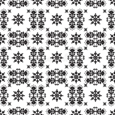 Abstract Ethnic Seamless Floral Pattern Design Stock Vector