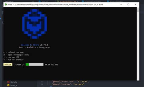 problem with metro when i try to start a react native app it remain