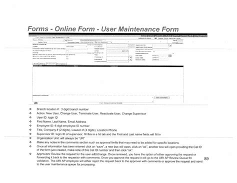 How To Process A User Maintenance Form Pdf