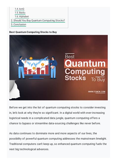 Ppt Exploring The Potential Top Quantum Computing Stocks To Watch In