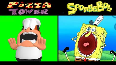 Pizza Tower Boo Vs Spongebob Boo Youtube