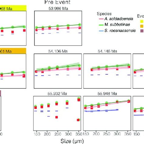 δ 13 C Relative To Size Class For Each Interval Analyzed Intervals