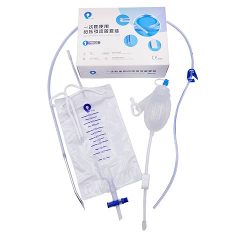 一次性使用负压引流管套装外科手术引流导管装置十字型引流管硅胶 阿里巴巴