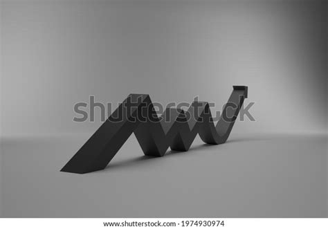 3d Growth Chart Arrow Studio Background Stock Illustration 1974930974