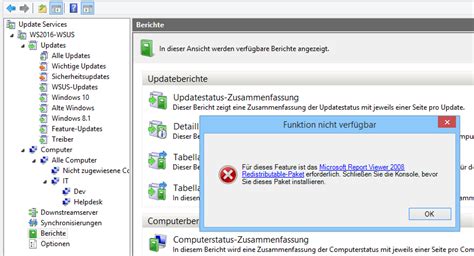 Wsus Reports Updates Computer Und Synchronisierungen Analysieren Windowspro