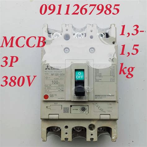 Aptomat 3 Pha Mccb 380v 30a 225a Cb 3 Pha Mitsubitshi Cầu Dao Tự