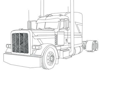 Semi Truck Coloring Page Preschool Coloring Printables