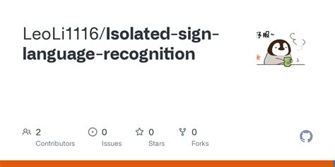 GitHub LeoLi Isolated Sign Language Recognition